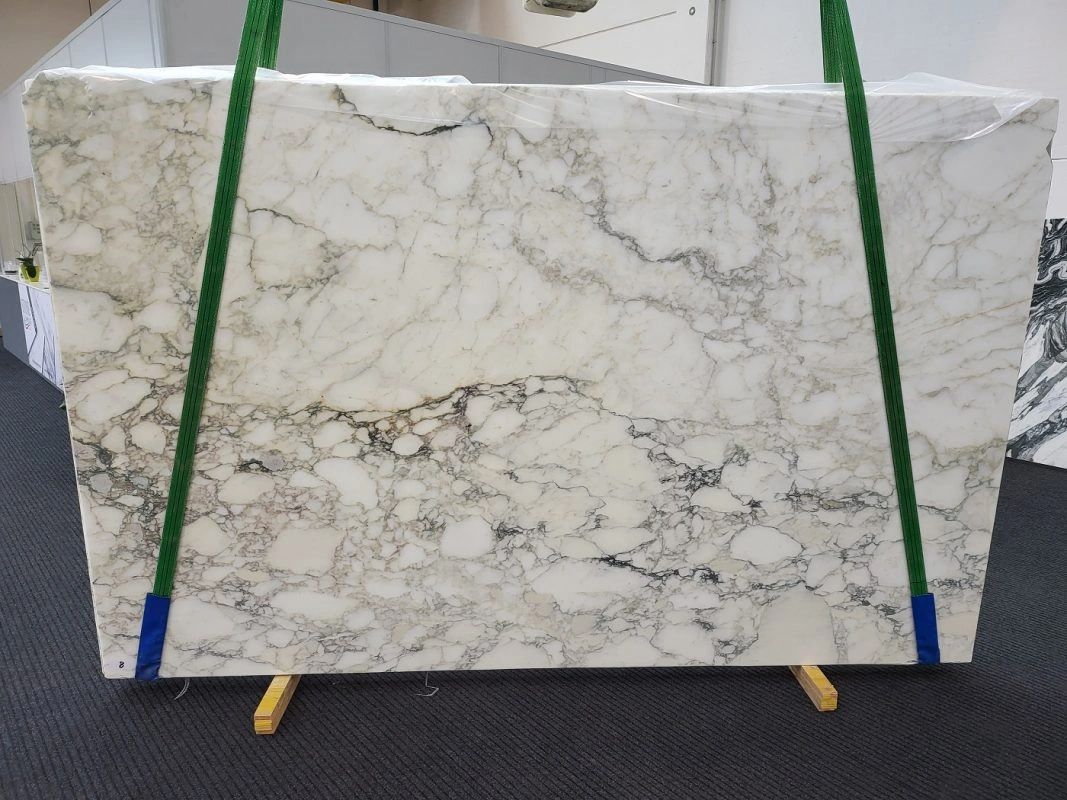 Calacatta Monet marble slabs soft viola color