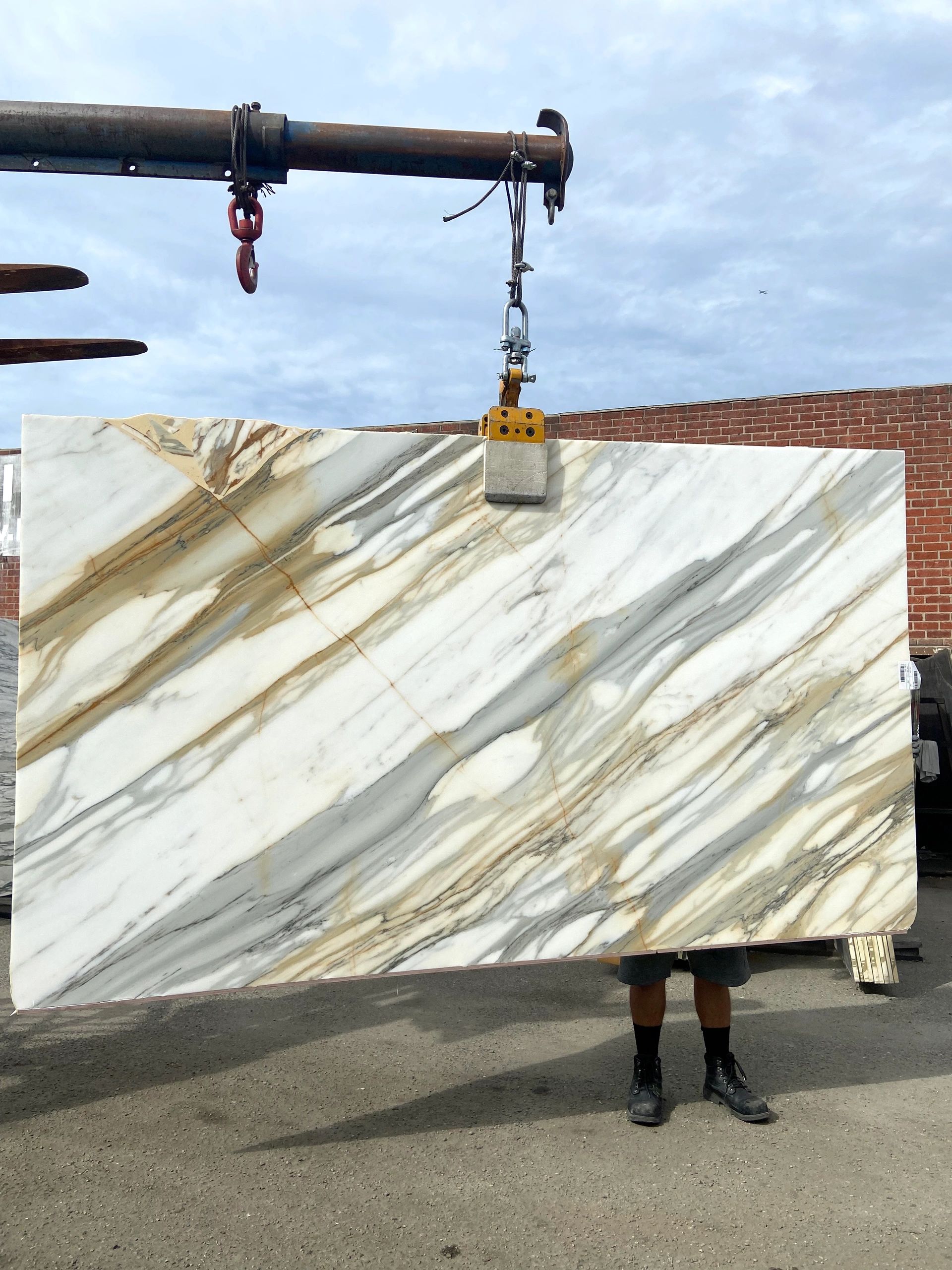Calacatta Gold Extra Marble Slab Polished or Honed finish