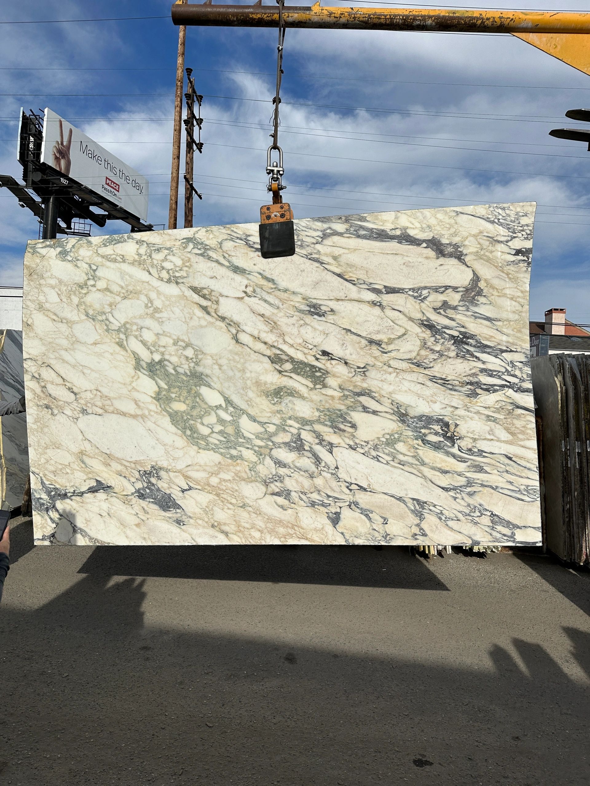 Calacatta Monet Viola Turquoise Marble slabs in Los Angeles