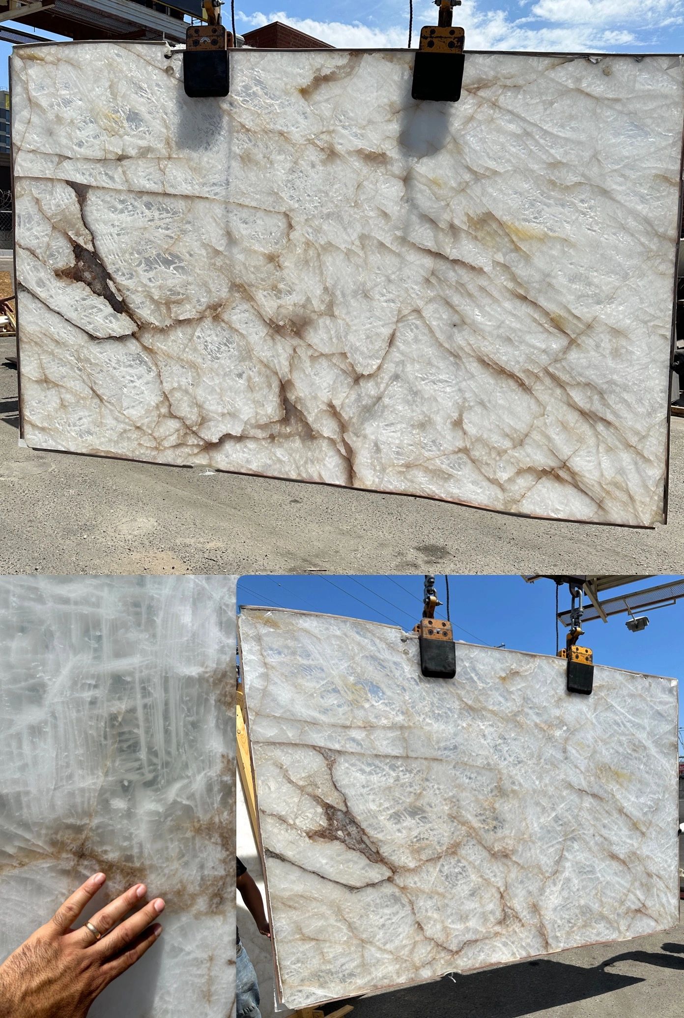 Quartzite Crystal Natural Stone Slabs of Cristallo Vitrum