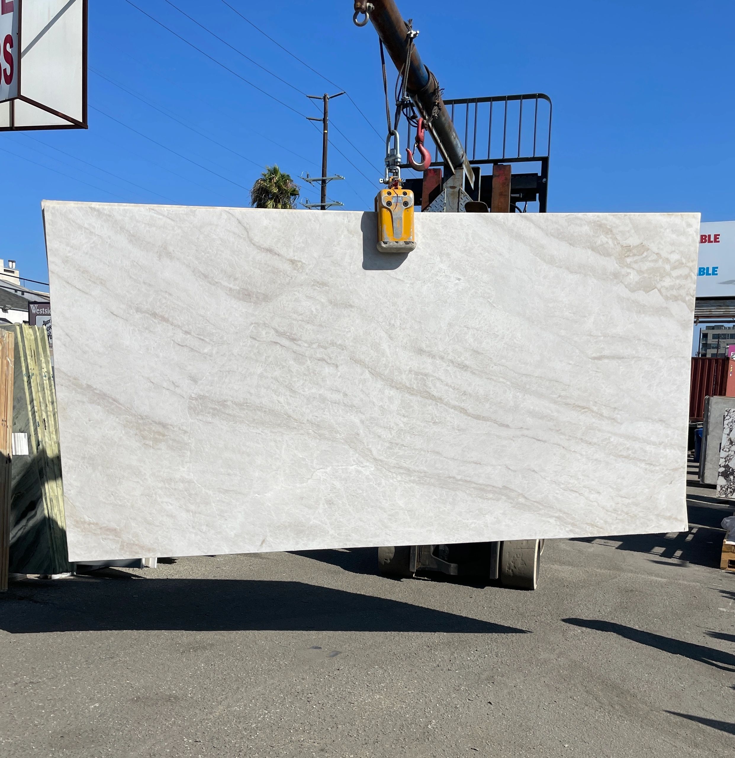 Niaca Taj Mahal Premium Leathered Quartzite slabs at Royal Stone