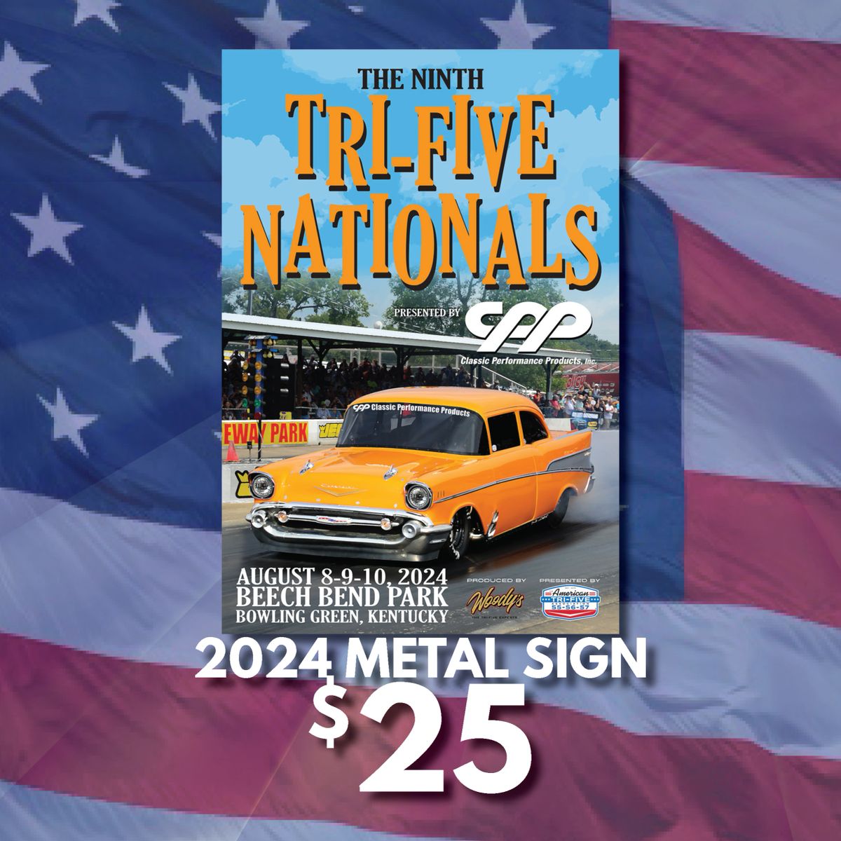 2024 Tri-Five Nationals Metal Sign