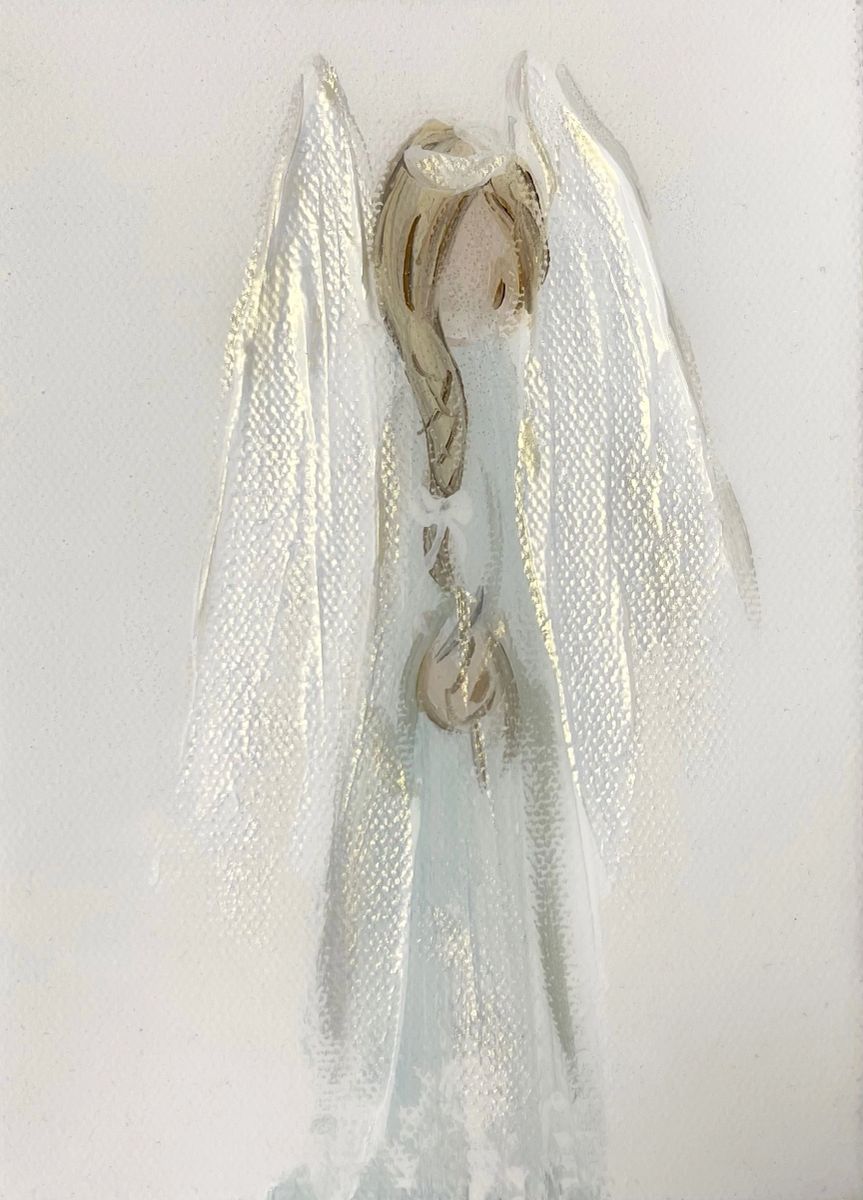 Angel Art- Front Facing Shown on 5 x 7" Canvas