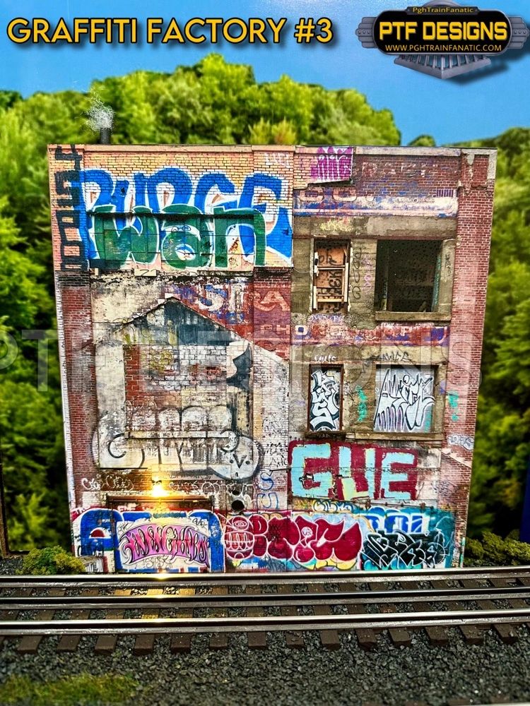 HO Scale Graffiti Factory #3 - Building Flat
