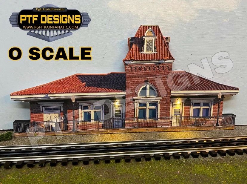 O Scale Train Station #2 Building flat