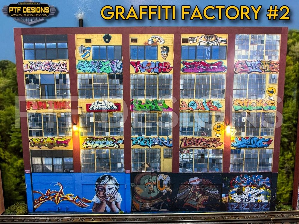 HO Scale Graffiti Factory #2 - Building Flat