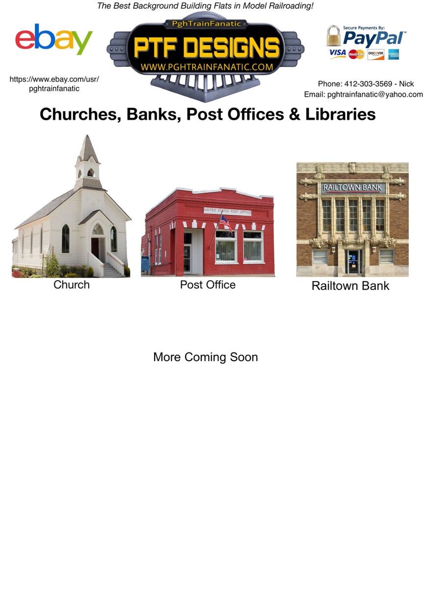 G Scale Churches, Post Offices & Banks