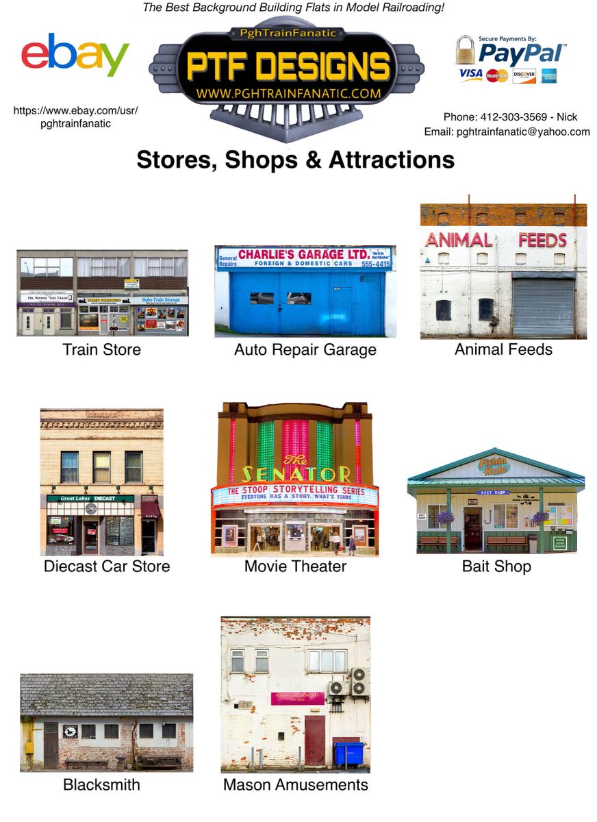 HO Scale Shops, Stores & Attractions
