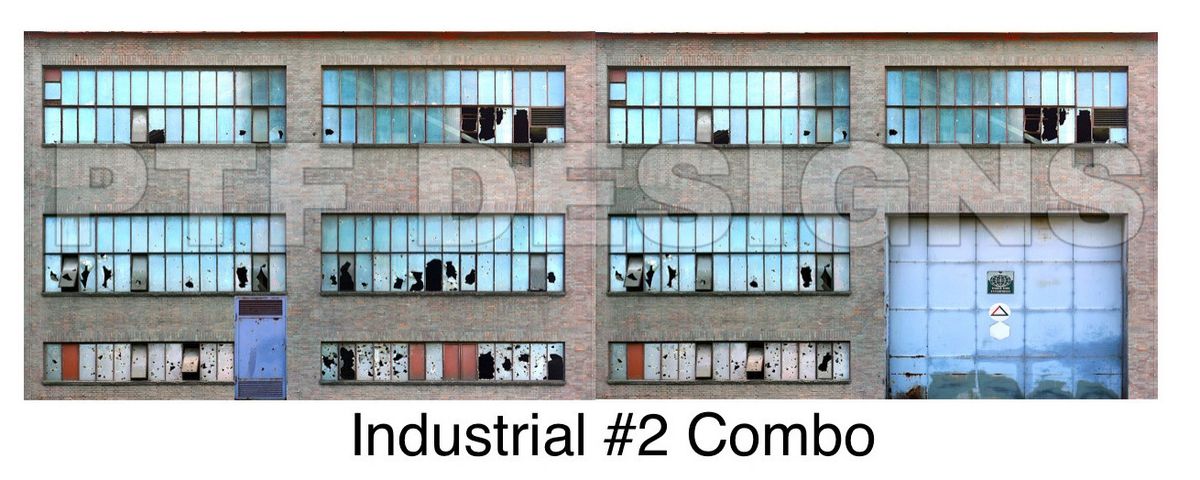 O Scale Industrial #2 Combo Factory Building Flat