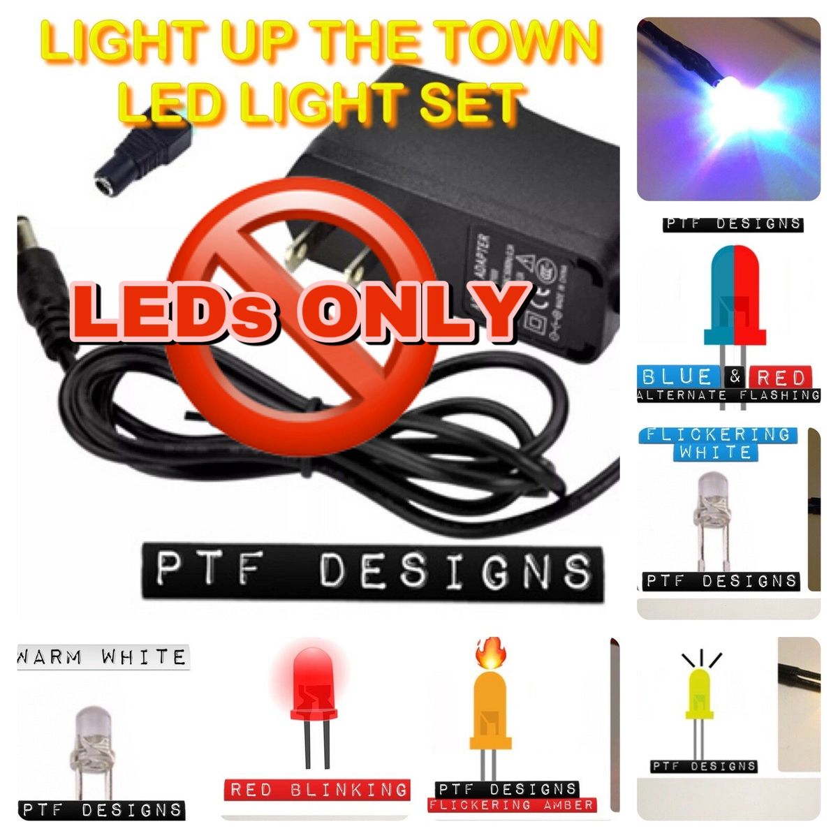 " Light up the Town" 20 LED light set, LEDs ONLY