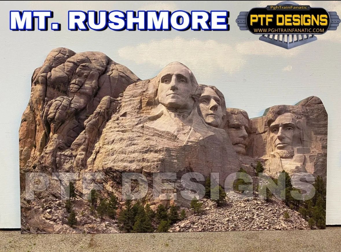 HO Scale Mt. Rushmore - Building Flat