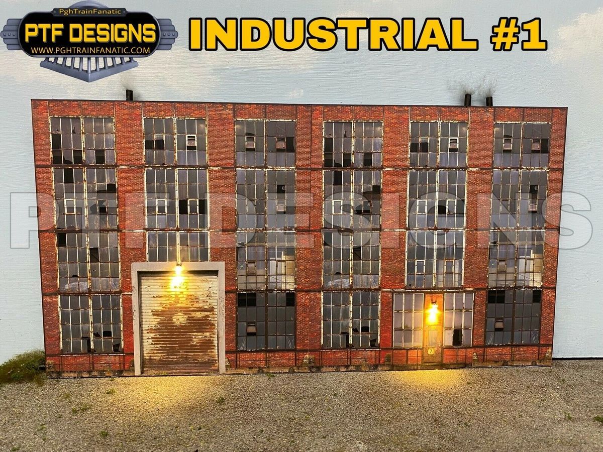 N Scale Industrial #1 Building Flat
