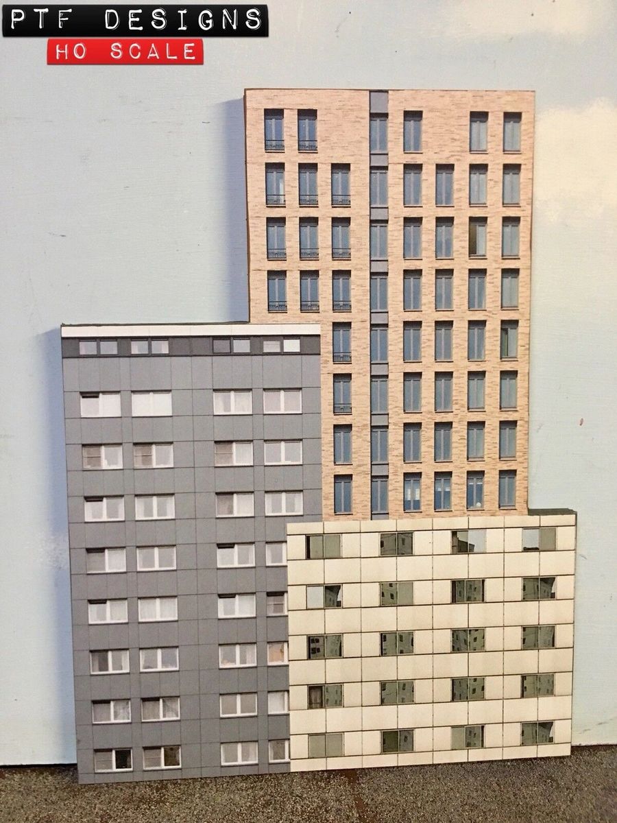HO Scale Commercial Combo #2 Building Flat