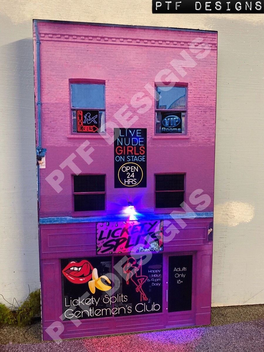 HO Scale Lickety Splits Strip Club - Building Flat