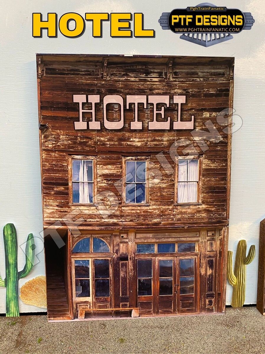 O Scale Old Wild West Hotel - Building Flat