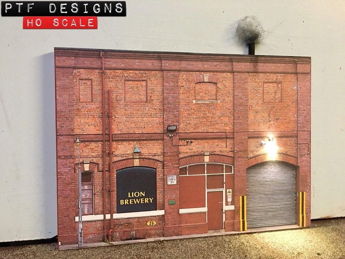 HO Scale Brewery Building Flat