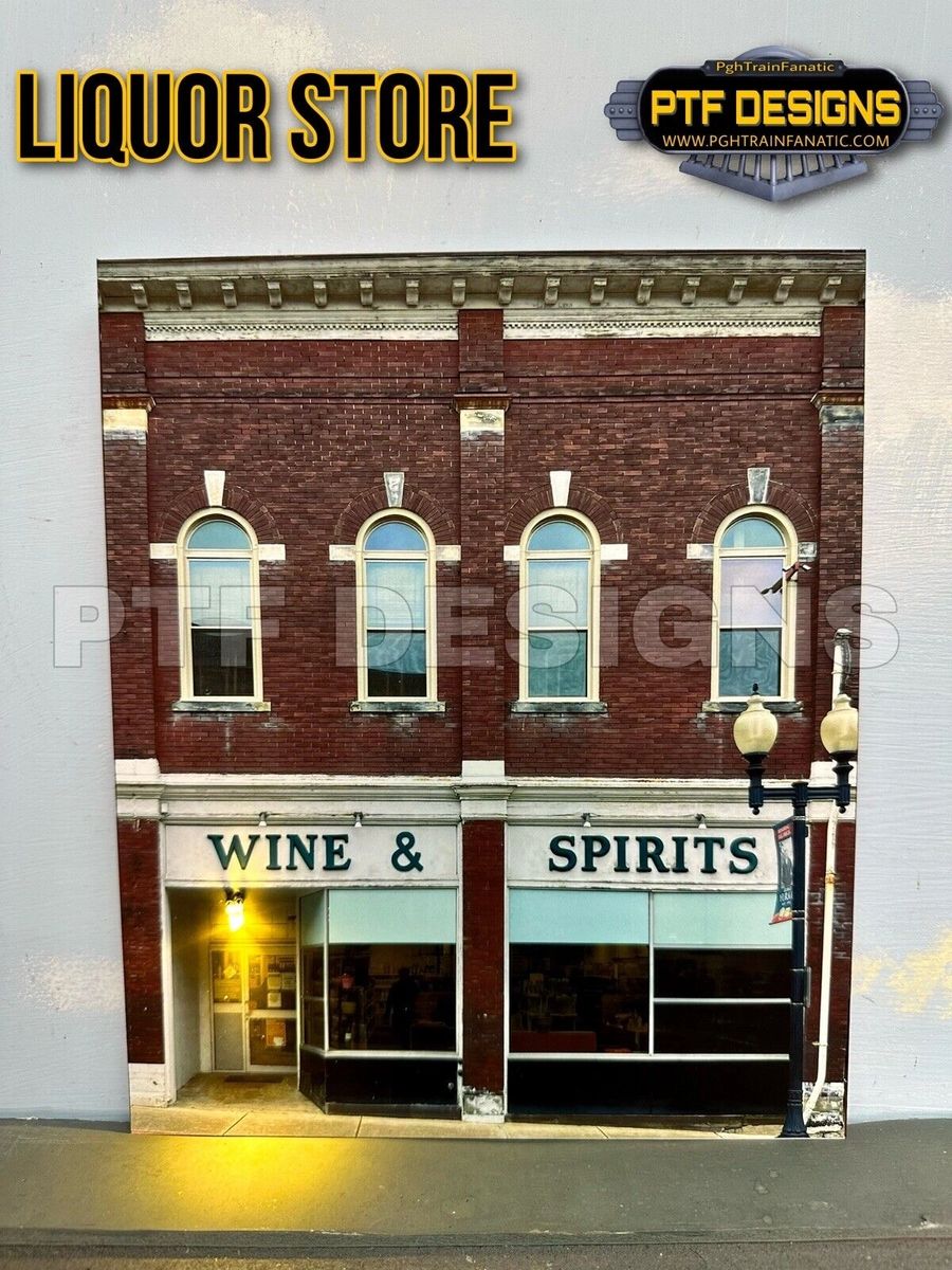 O Scale Liquor Store - Building Flat