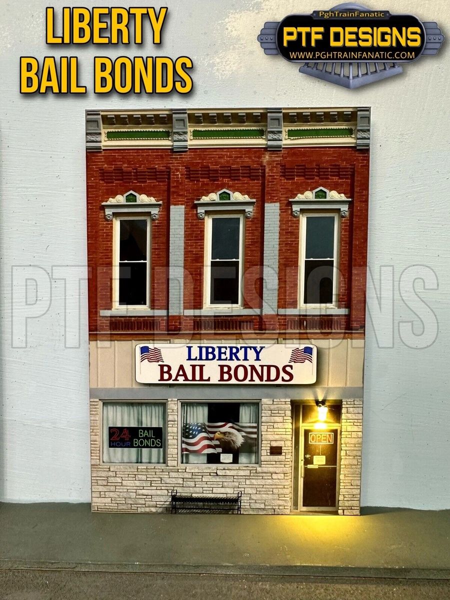 O Scale Liberty Bail bonds - Building Flat
