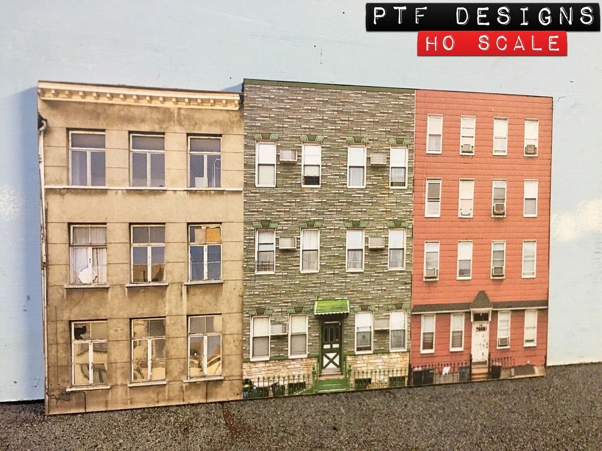 HO Scale Apartment Combo #3 Building Flat