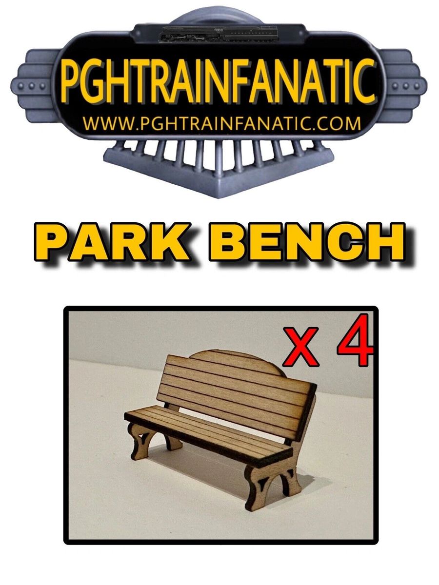O Scale Park Benches ( set of 4 ) Laser Cut