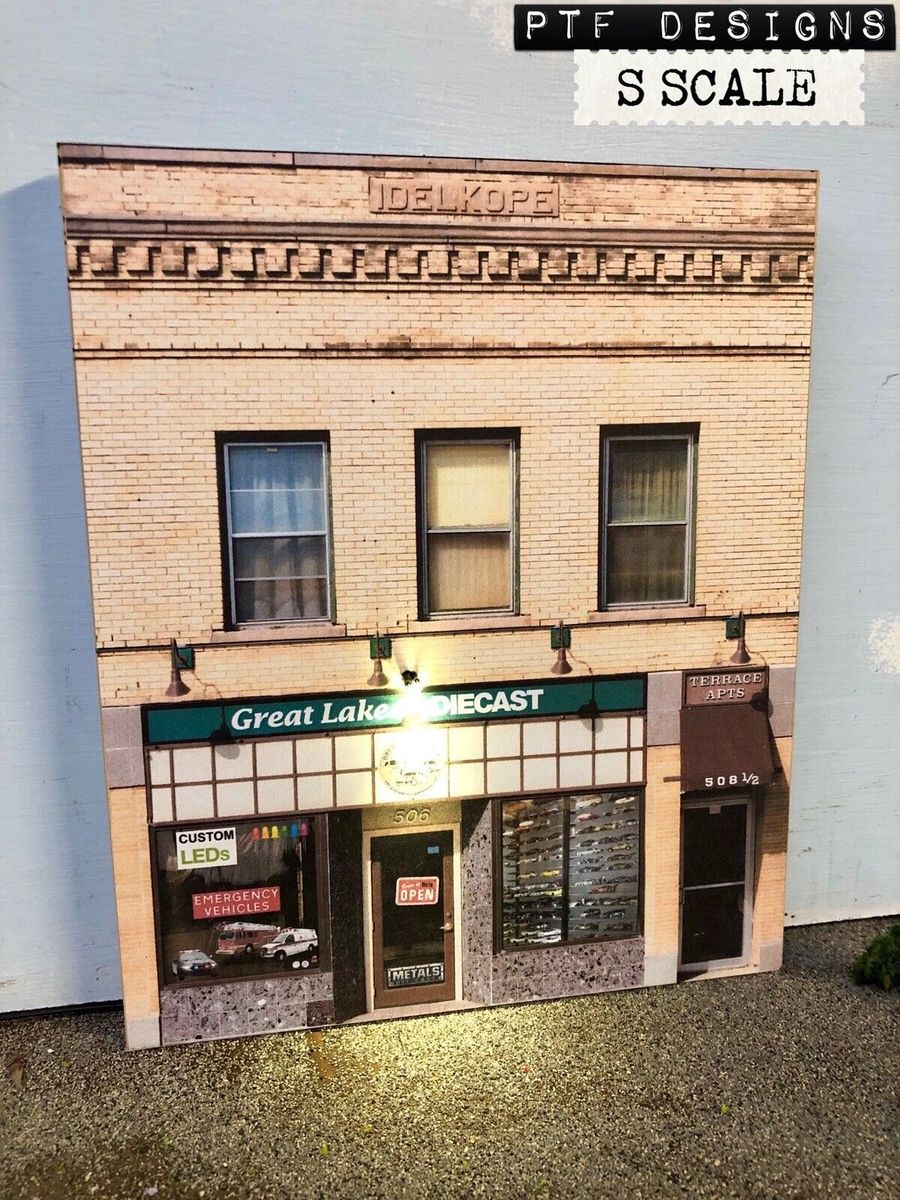 S Scale Die-cast Model Car store - Building Flat