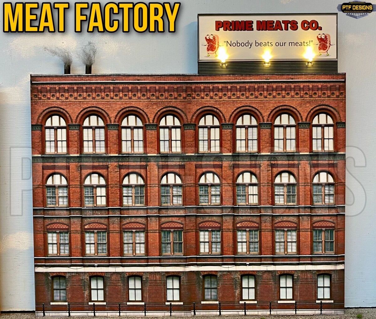 HO Scale Prime Meats Factory - Building Flat