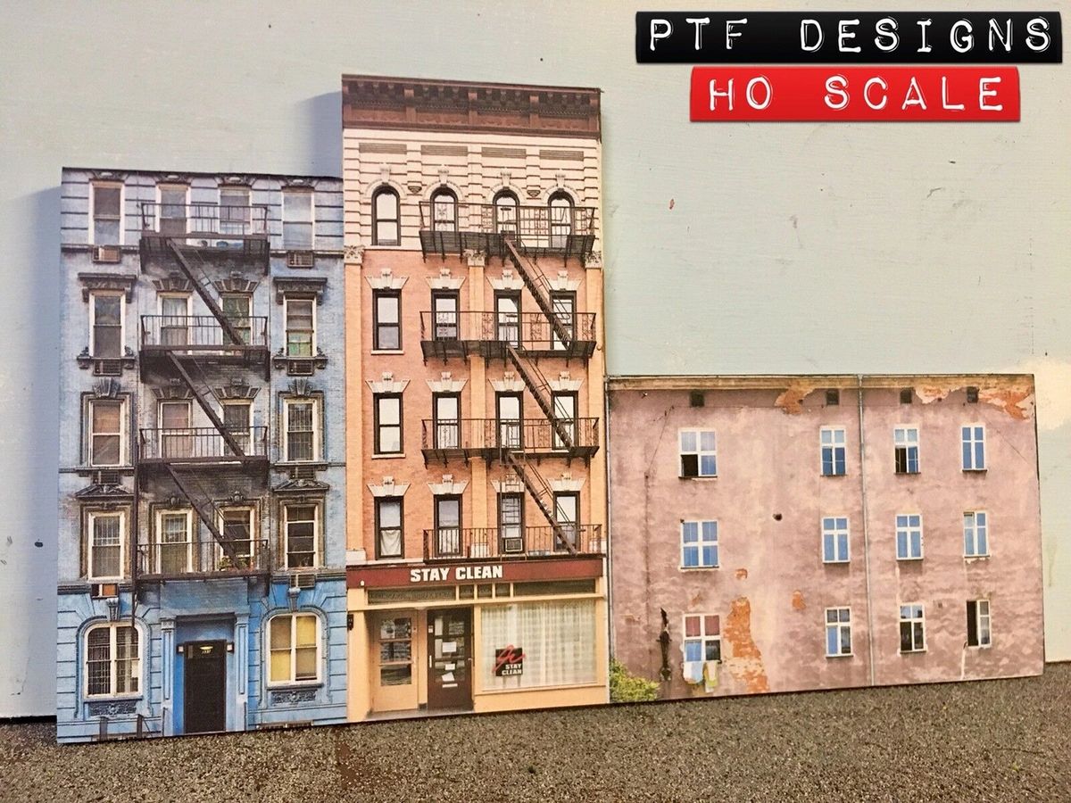 HO Scale Apartment Combo #1 w LEDs - Building Flat