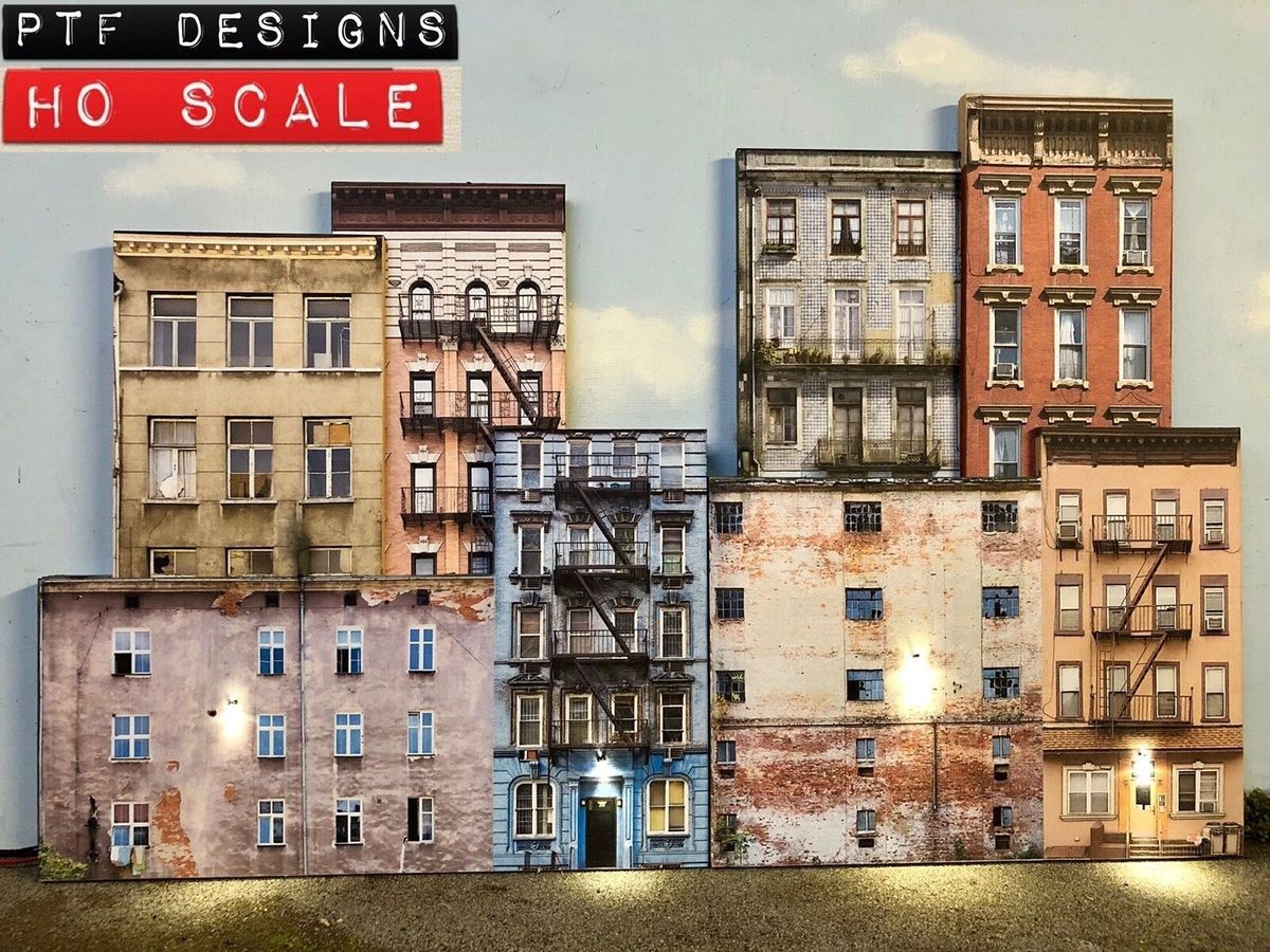 HO Scale Apartment Collage #1 - Building Flats