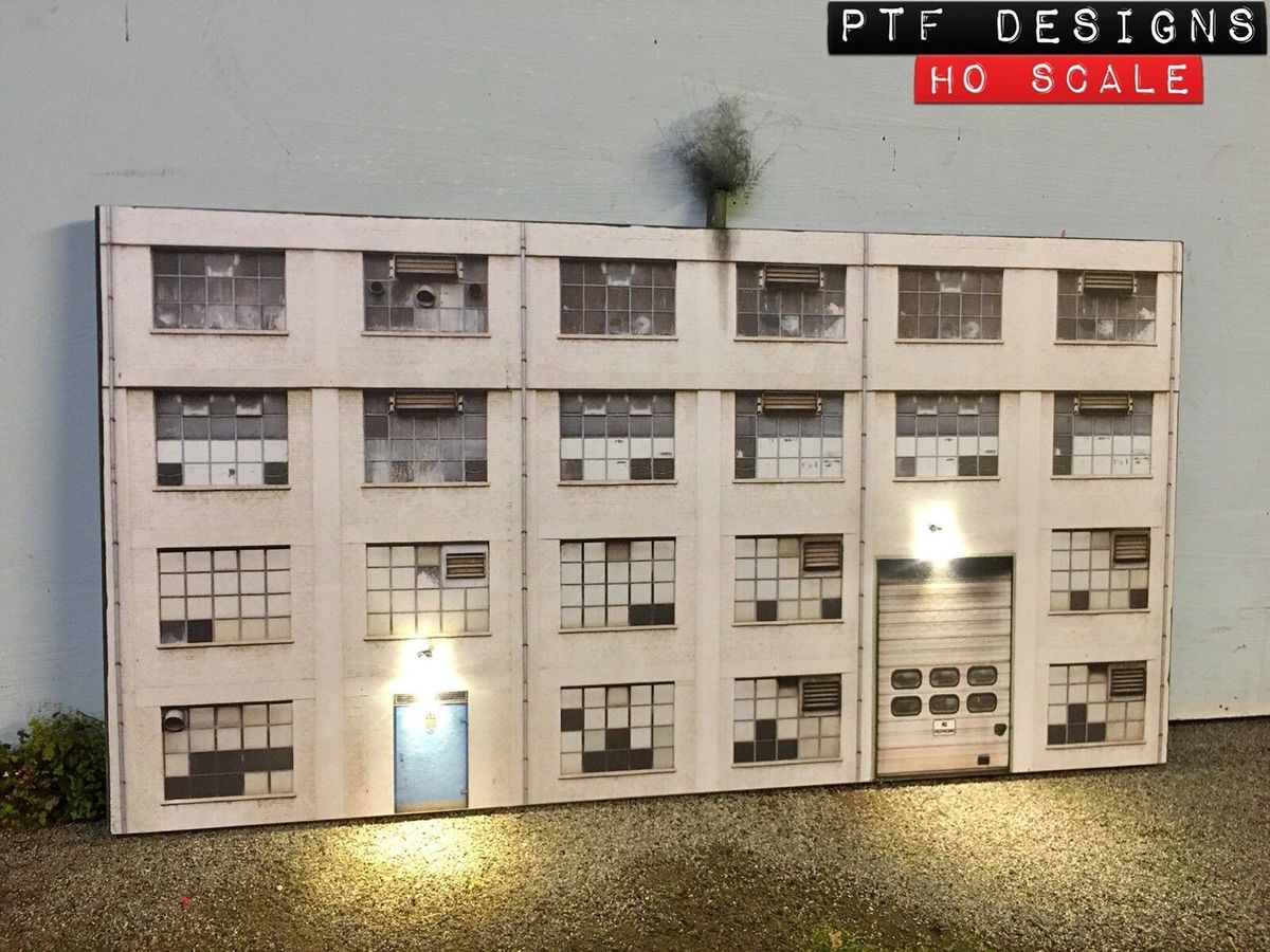 HO Scale Industrial #3 Factory Building Flat