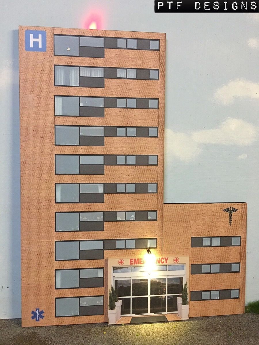 O Scale Hospital Building Flat
