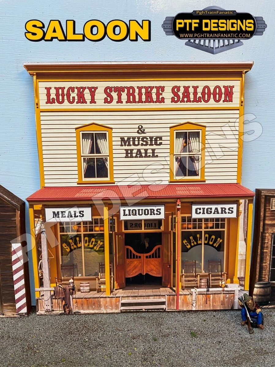 O Scale Old Wild West Saloon - Building Flat