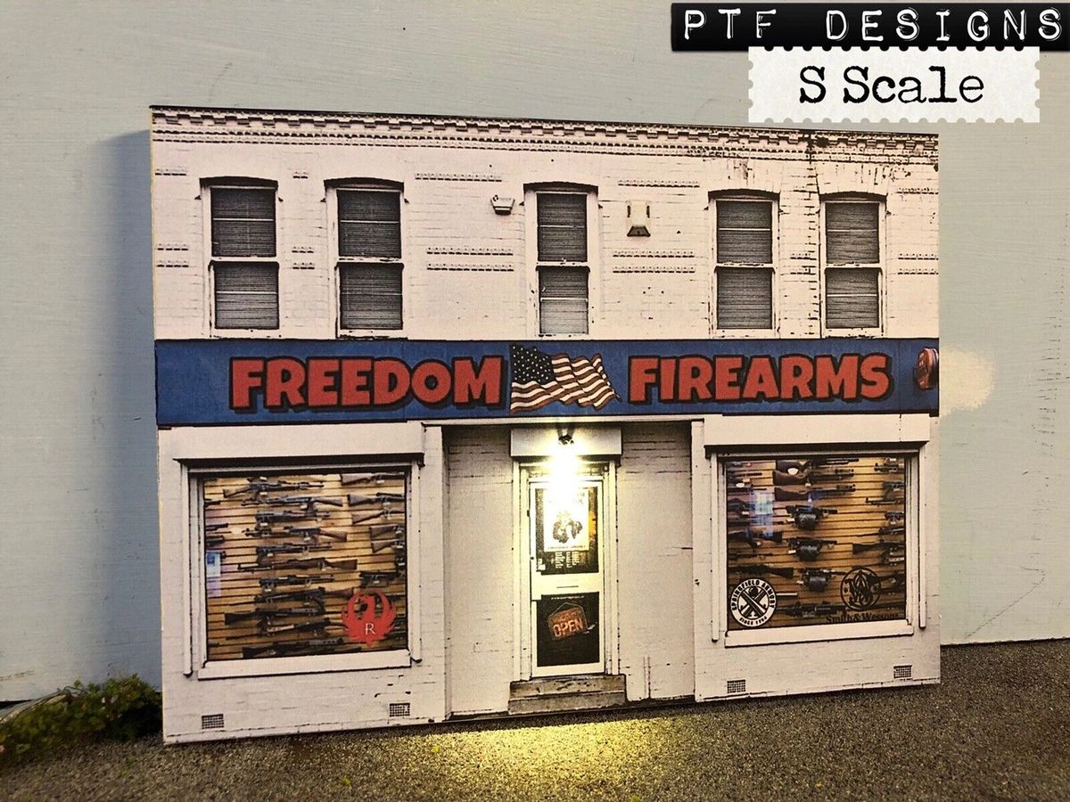 S Scale "Freedom Firearms Gun Shop - Building Flat