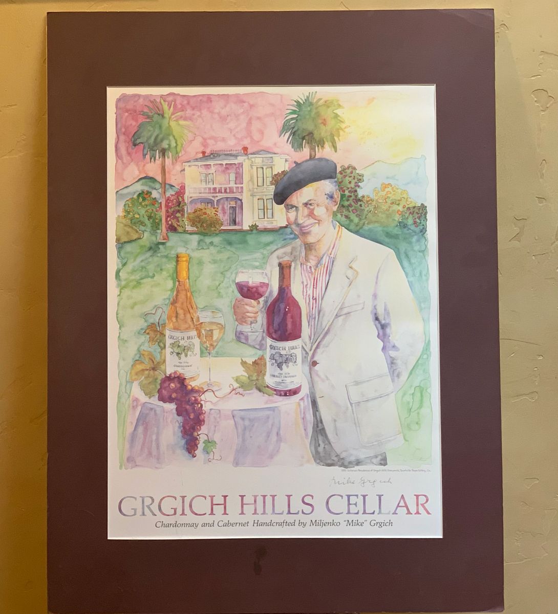 Grgich Hills Cellar Poster signed by Miljenko "Mike" Grgich