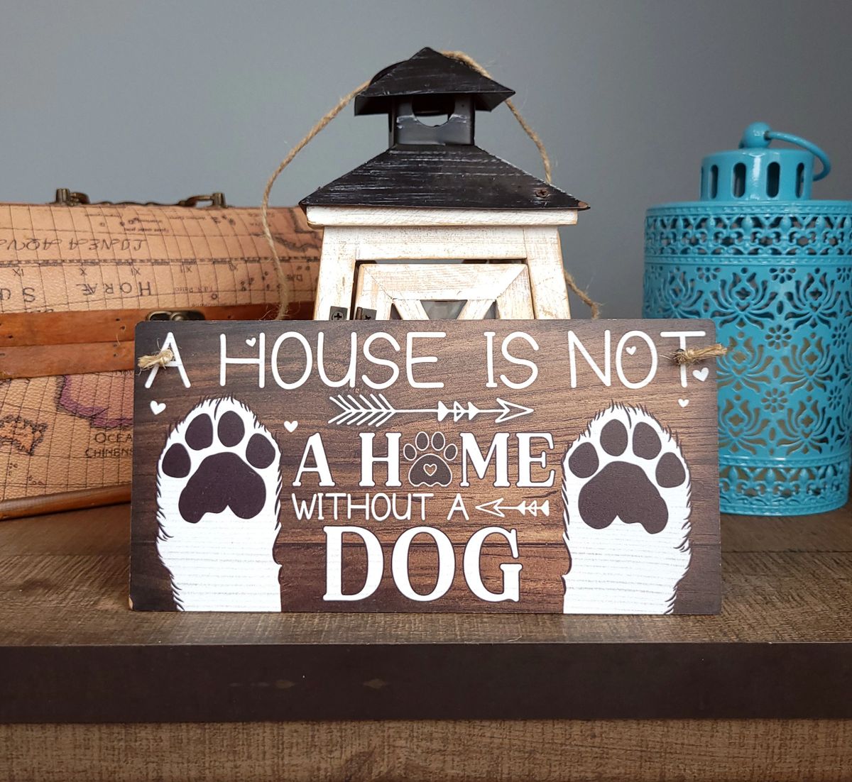 Hanging Wood Wall Sign Home Decor - Wall Art Hanging Pet Dog Home Decor ...