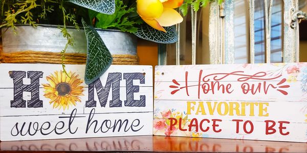 Hanging Wooden Wall Signs