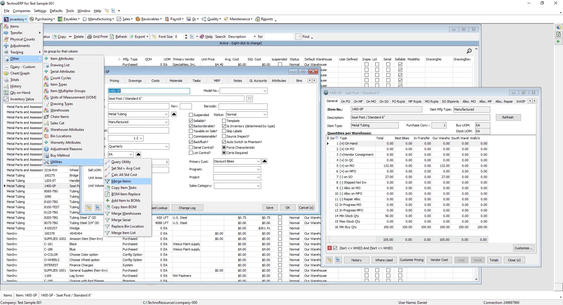 Inventory Module in Techno ERP