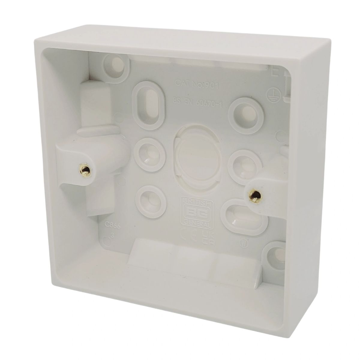 British General (BG) 1-Gang Surface Mounted Pattress Back Box