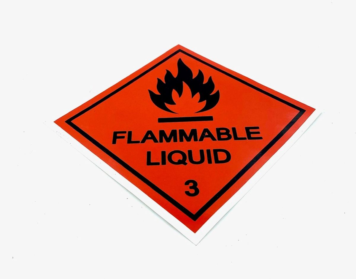 FLAMMABLE LIQUID sticker (150 mm)