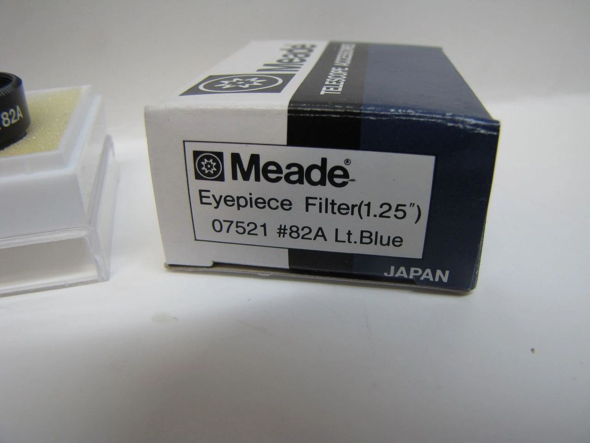 1.25" Meade LT Blue #82A Telescope Eyepiece Filter Series 4000 Glass ...