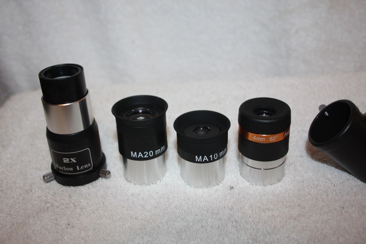 Spectrum Deluxe Telescope Eyepiece Kit 1.25" 3 Ep's Diagonal Barlow ...