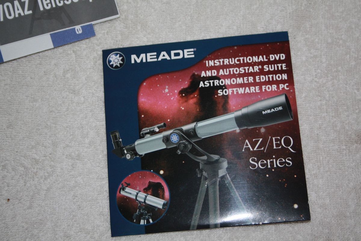 Meade 70AZ Telescope Manual & Autostar Suite Software AZ/EQ series DVD