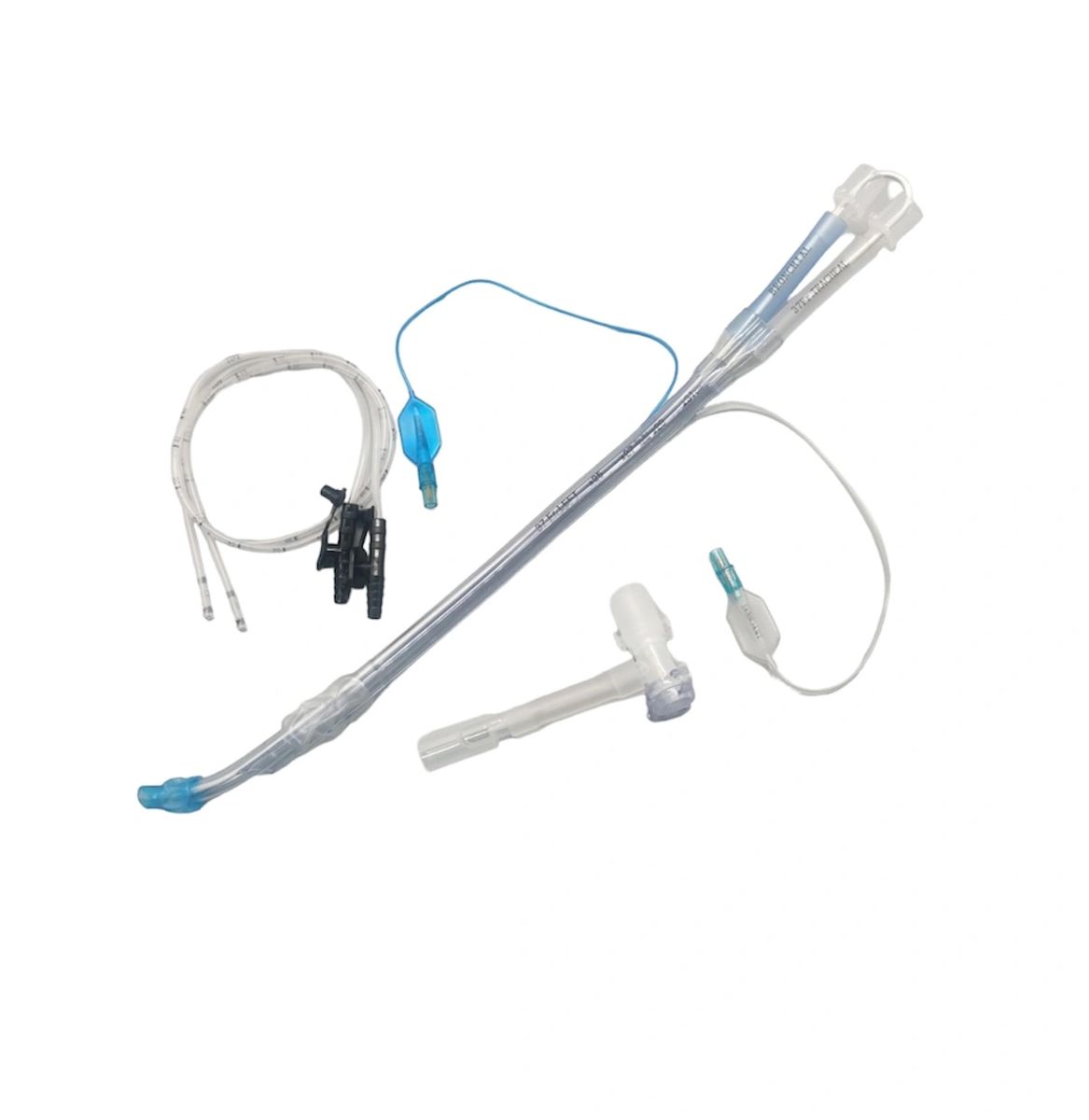 Tubo Endotraqueal Doble Lumen Robertshaw para intubación selectiva.