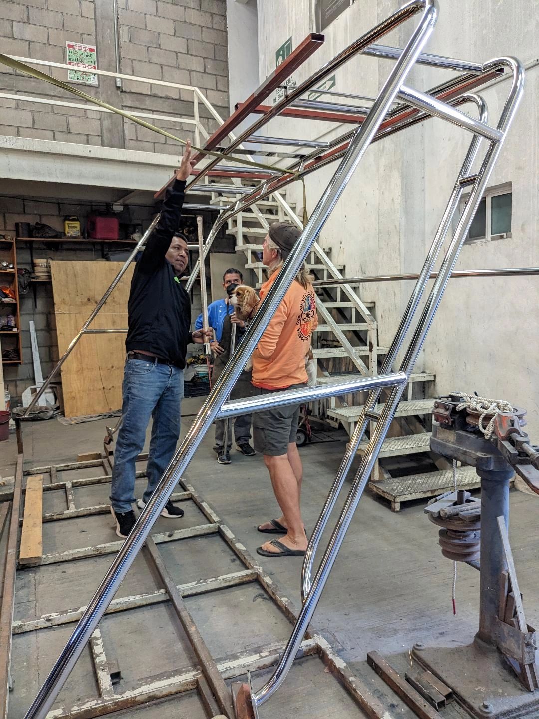 The new arch being fabricated