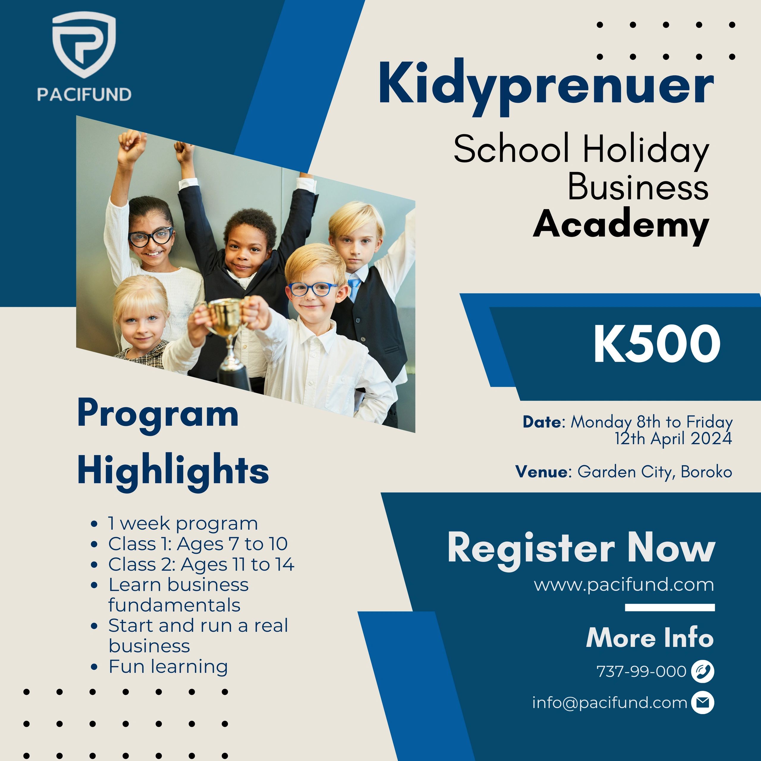 Kidyprenuer - Pacifund's New School Holiday Business Academy