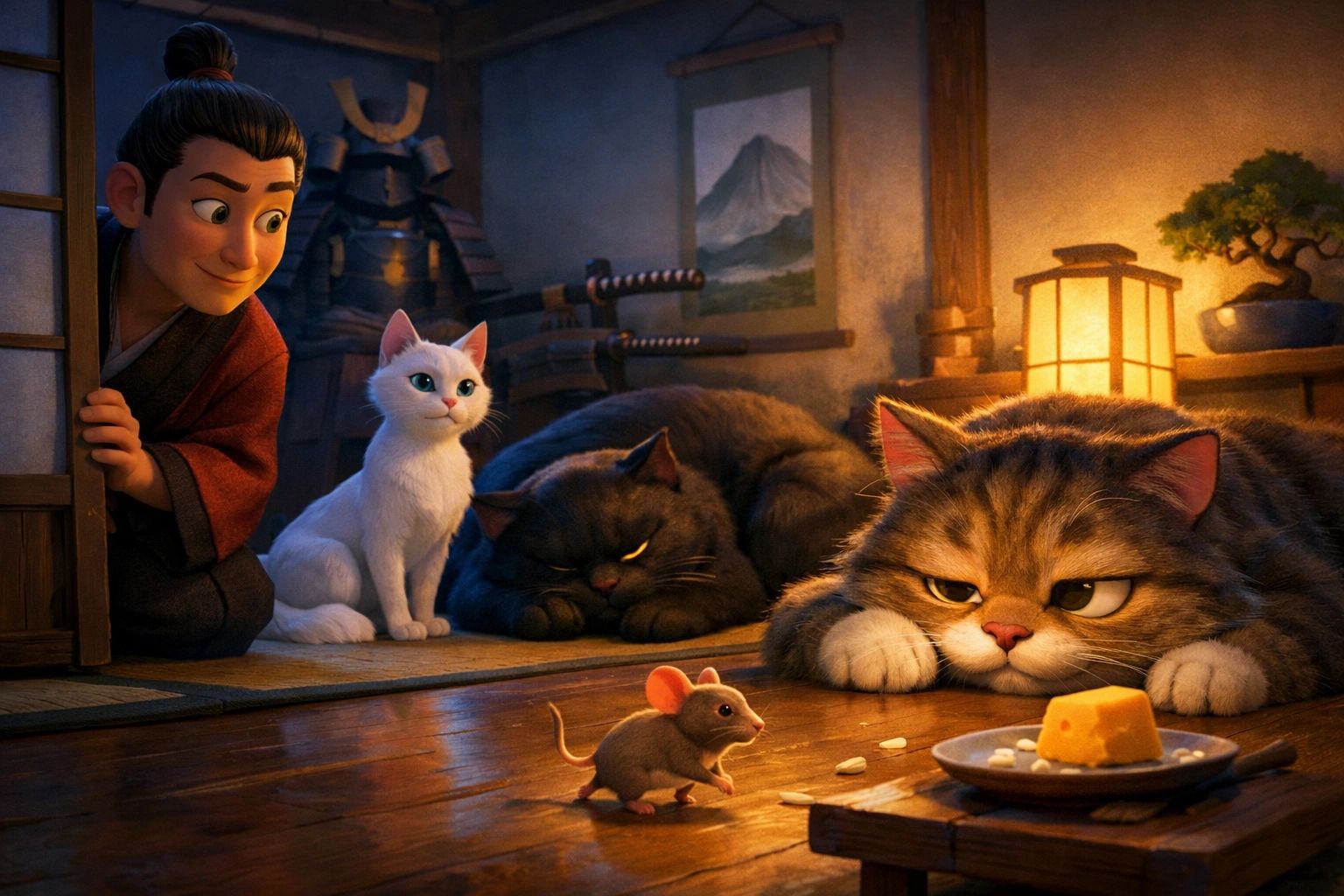 EL RATÓN Y EL GATO DORMILÓN