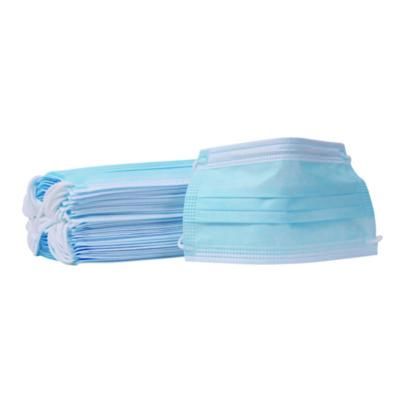 Boardwalk® Three-Ply General Use Face Mask, Blue, 50/Box