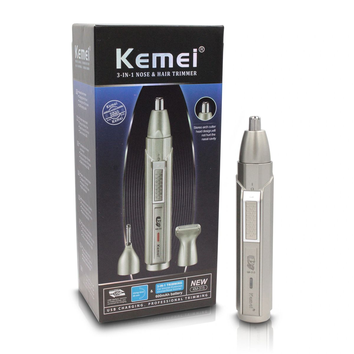 Kemei Recortadora / Trimmer 3 En 1 Mod. Km-315