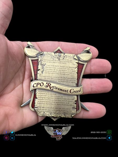CPO, SCPO and MCPO Retirement Coin