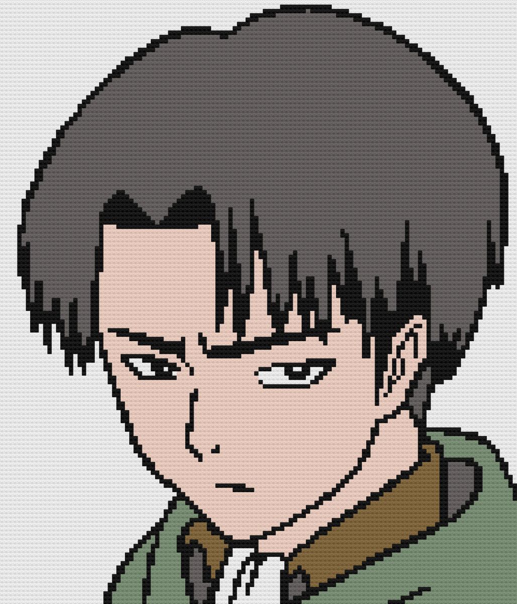 Levi Ackerman Anime C2C Crochet Graph and Written Pattern