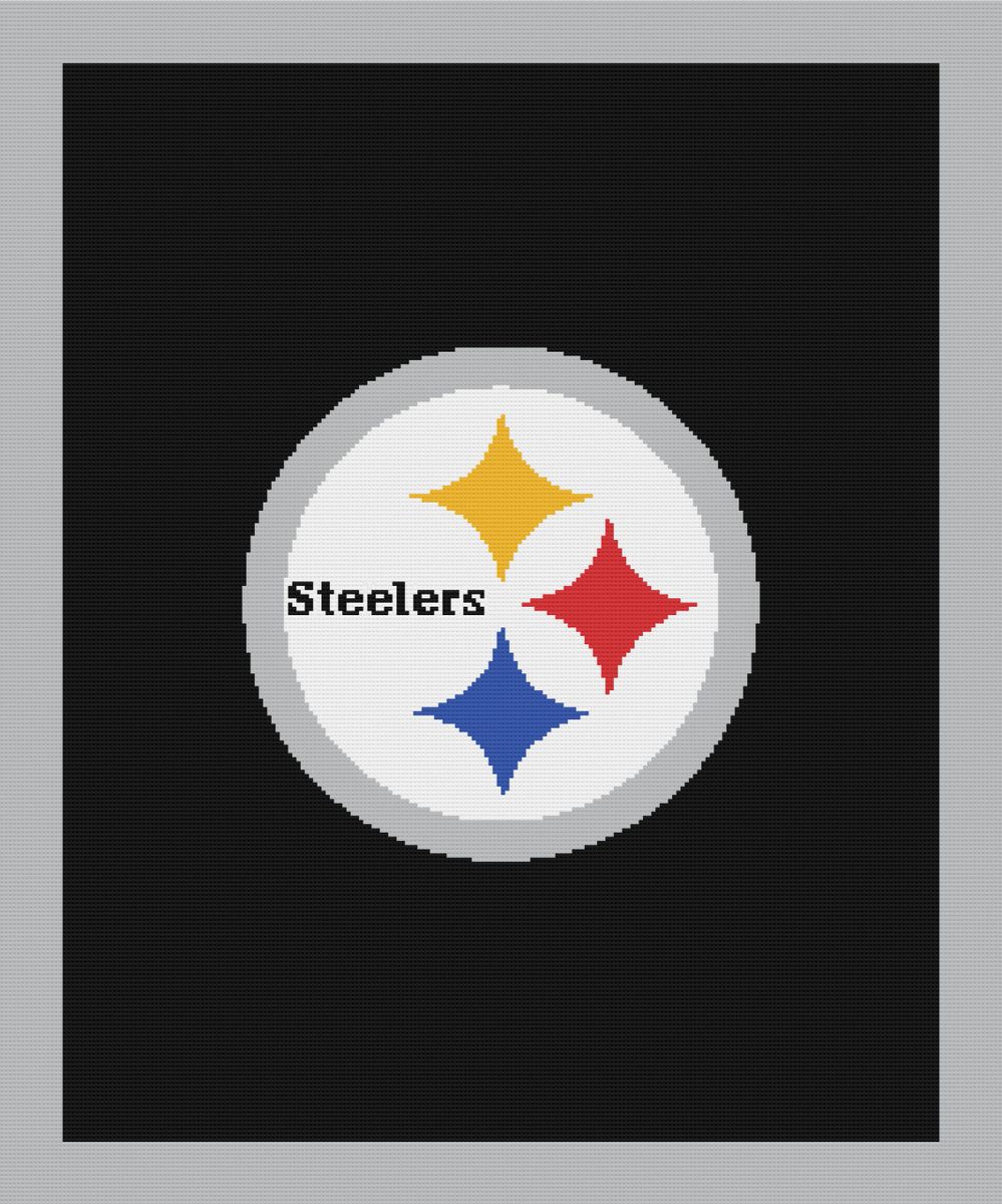 Steelers Sports Crochet Graph with Written Pattern